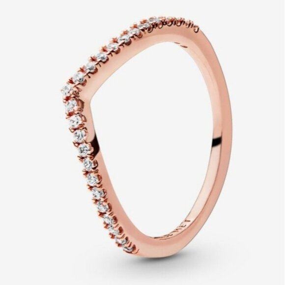 Pandora | Jewelry | Authentic Pandora Sparkling Wishbone Ring | Poshmark